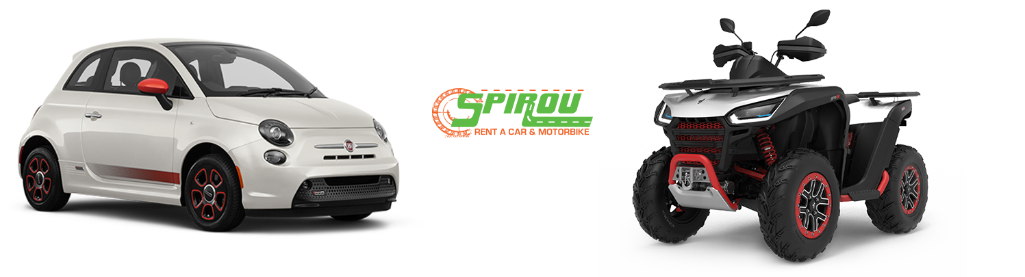 SPIROU Rent a car, motorbike, atv, baggy or a bike at Paros